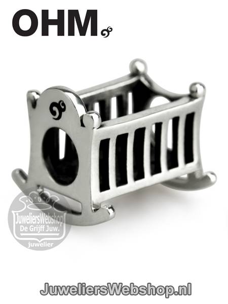 OHM Beads Cradle Me bedel AAL026 zilver. Ohm AAL026 Bedel